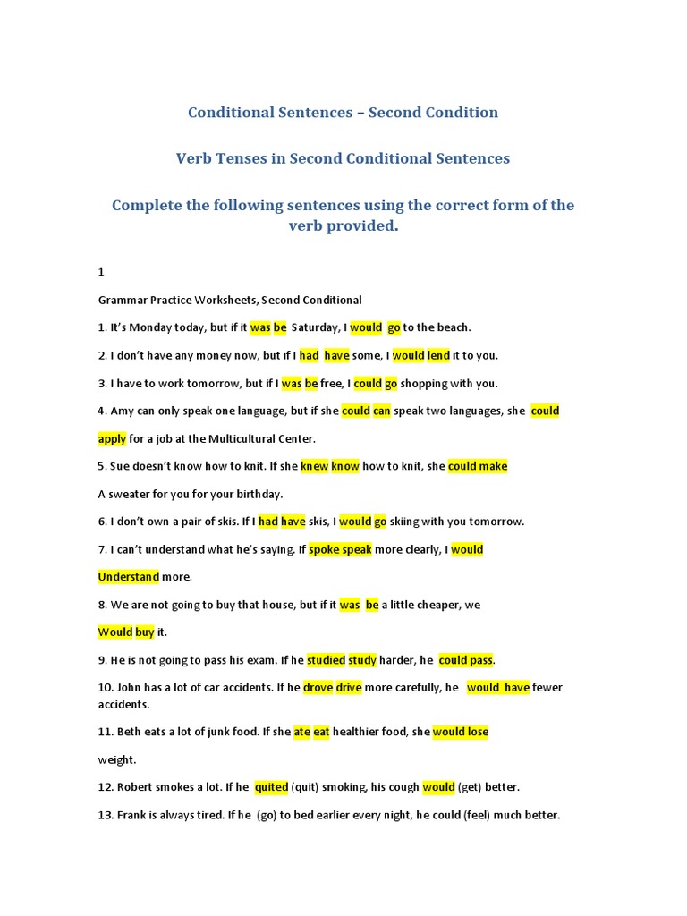 Conditional Sentences | PDF | Onomastics | Languages