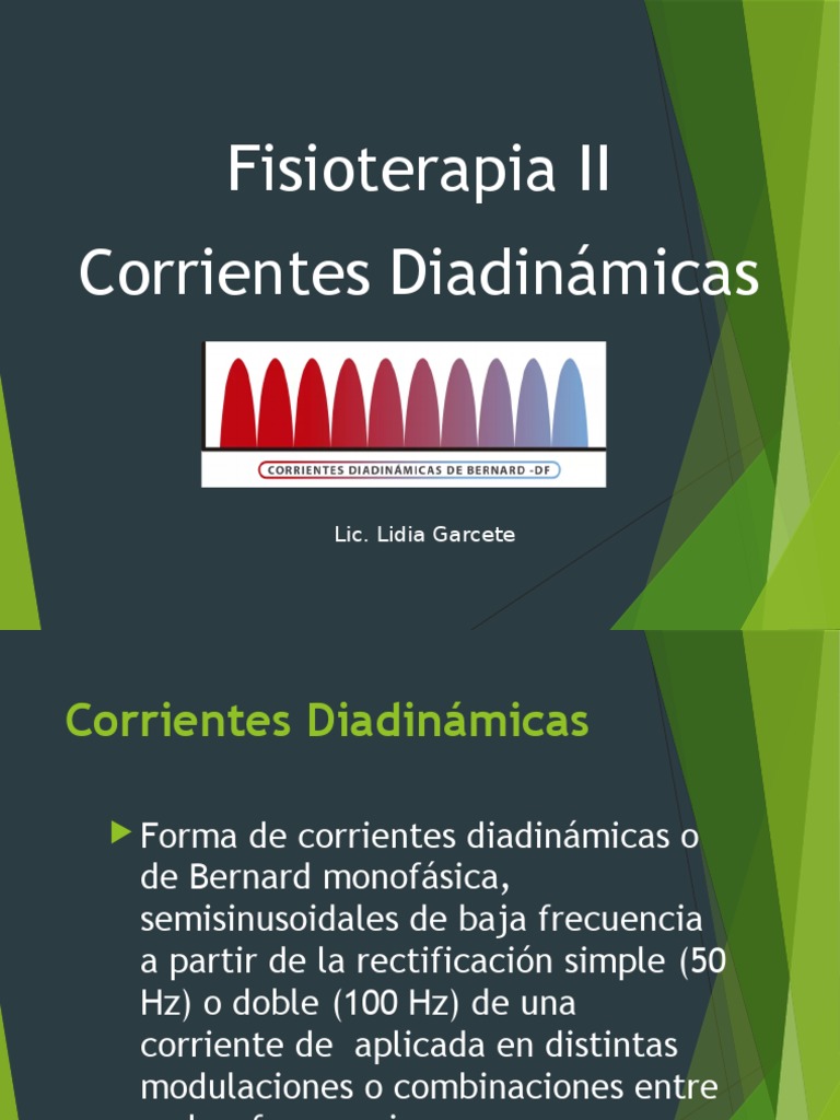 Corrientes Diadinámicas En Fisioterapia Pdf Dolor Frecuencia