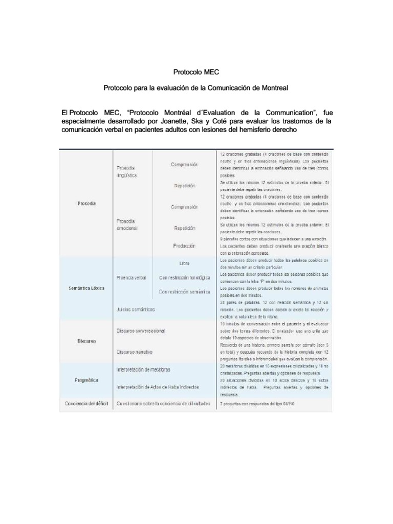 Protocolo Mec | PDF | Idiomas