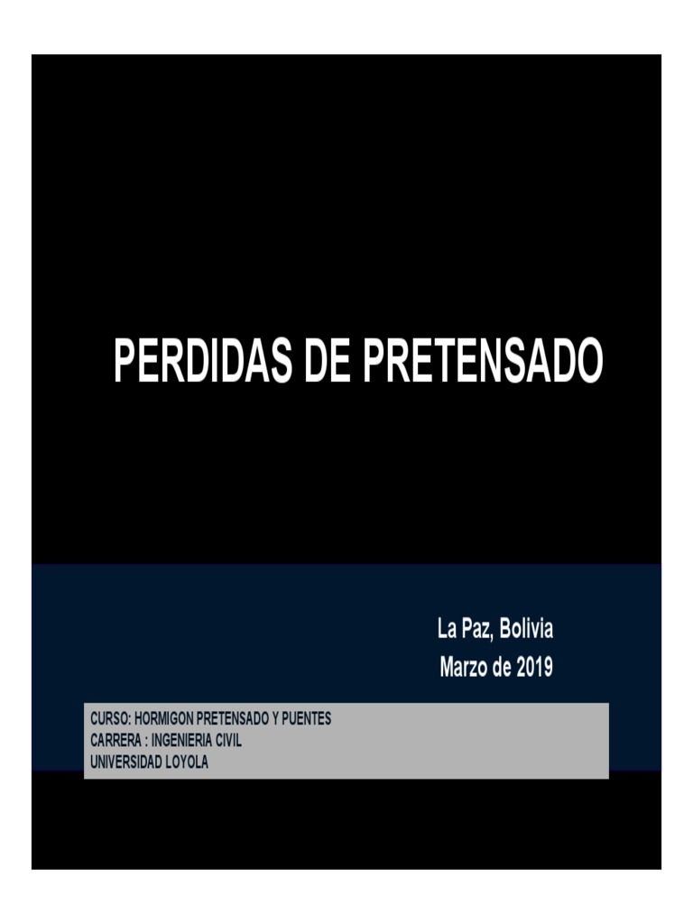 Perdidas De Pretensado Pdf Ingeniería De Edificación Mecánica De