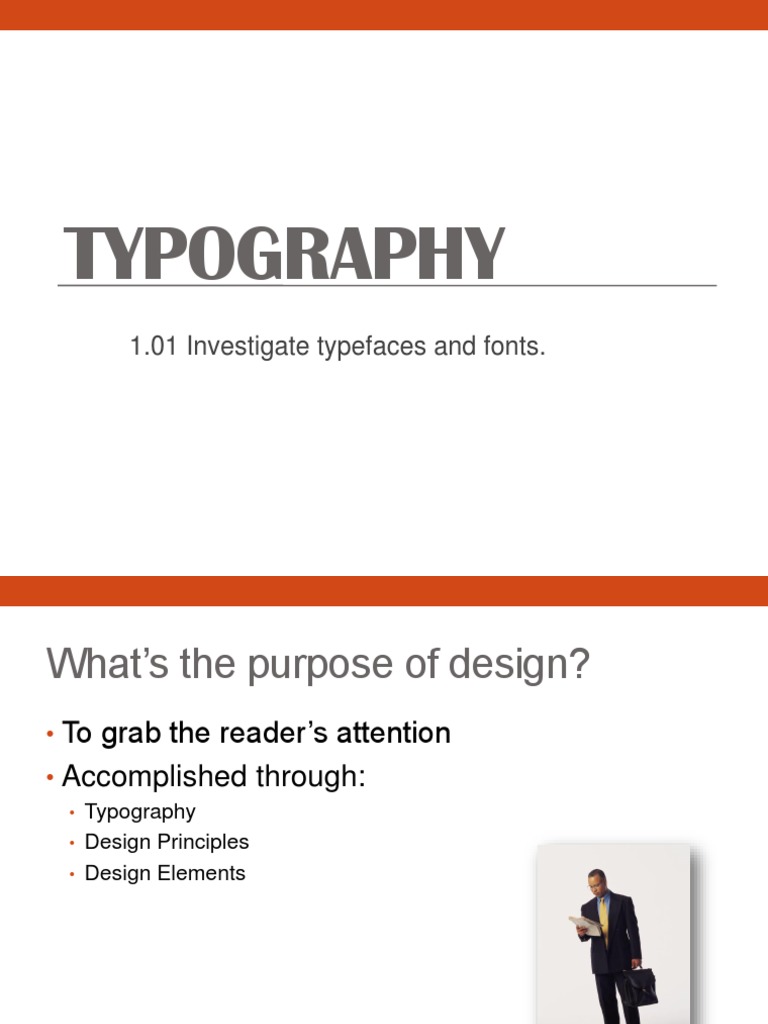 Typography: 1.01 Investigate Typefaces and Fonts | PDF | Typefaces | Serif