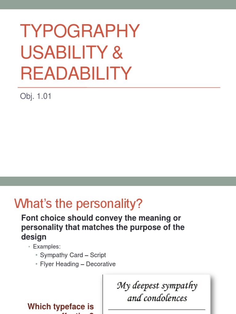 Typography Usability & Readability | PDF | Typefaces | Printing