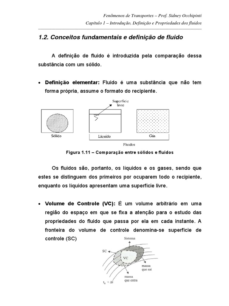 Conceitos Fundamentais e Definição de Fluido | PDF | Viscosidade | Fluido