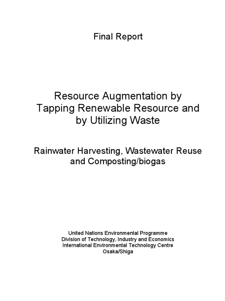 Resource Augmentation by Tapping Renewable Resource and by Utilizing ...