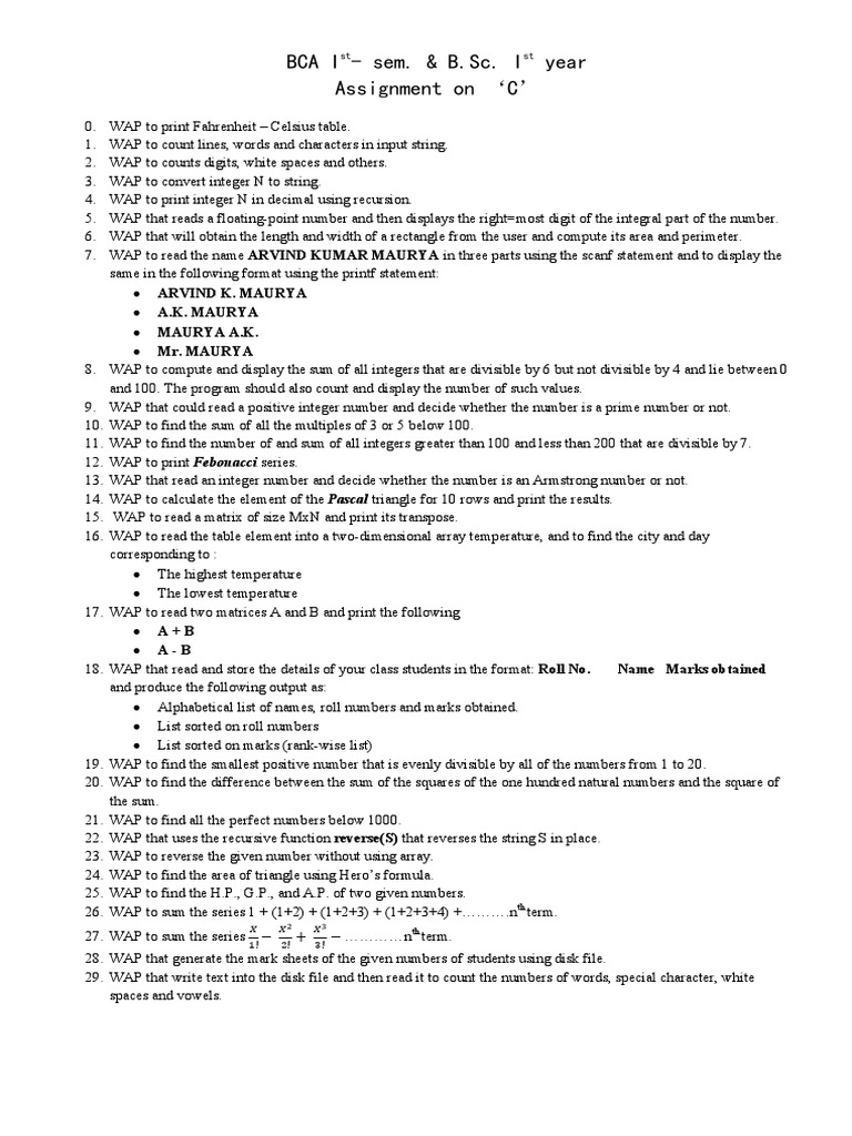 Assigment Comouter Science BSC | PDF | Numbers | Computer Programming