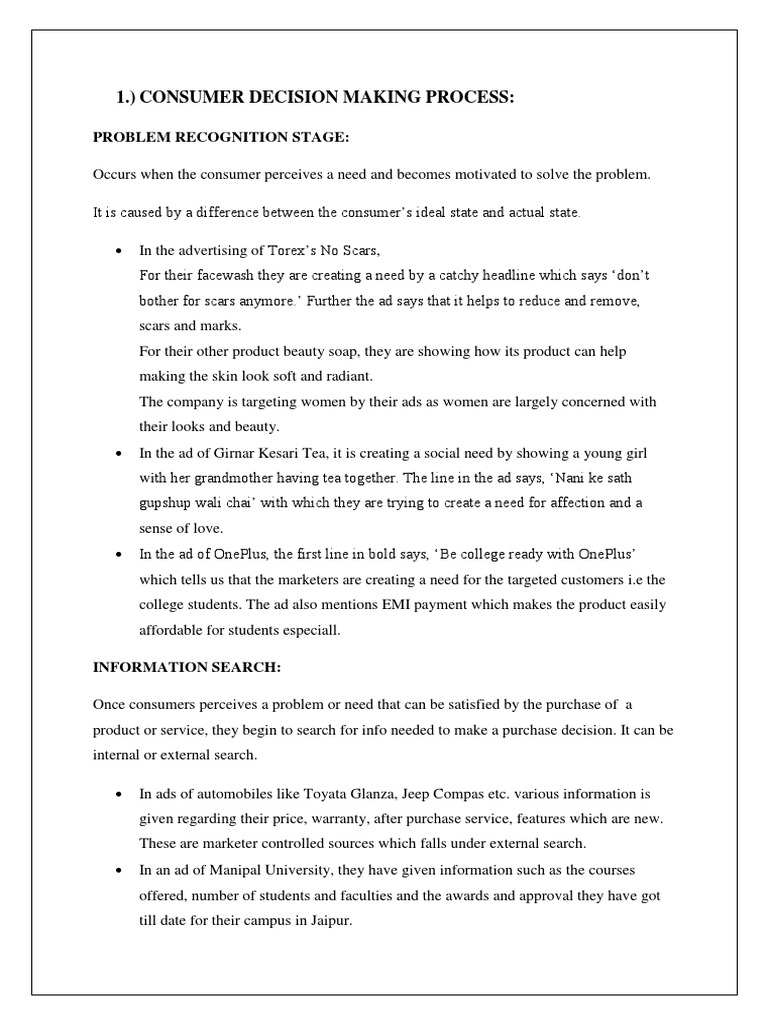 Consumer Decision Making Process | PDF | Advertising | Credibility