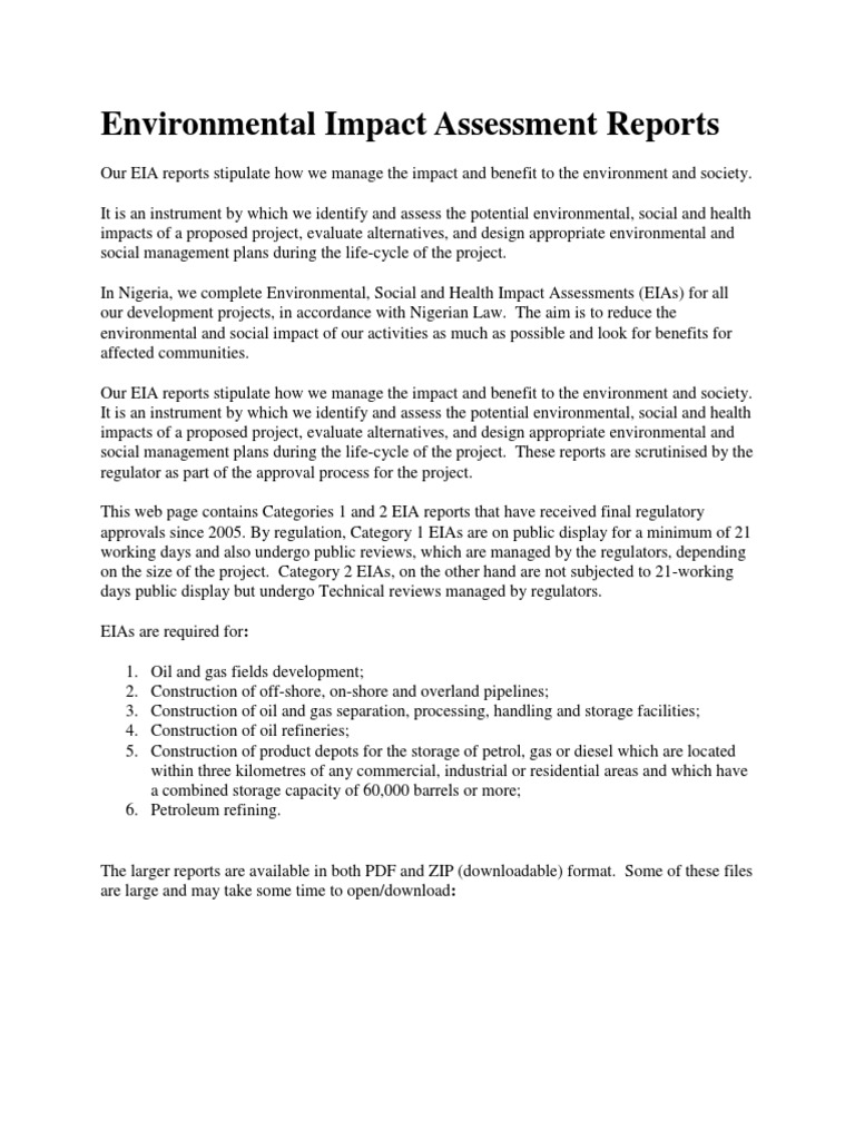 2-Brief Definition of EIA | PDF