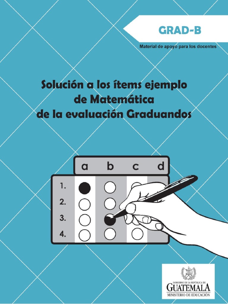 Solucion Items Mate GRAD-B PDF | PDF | Porcentaje | Multiplicación