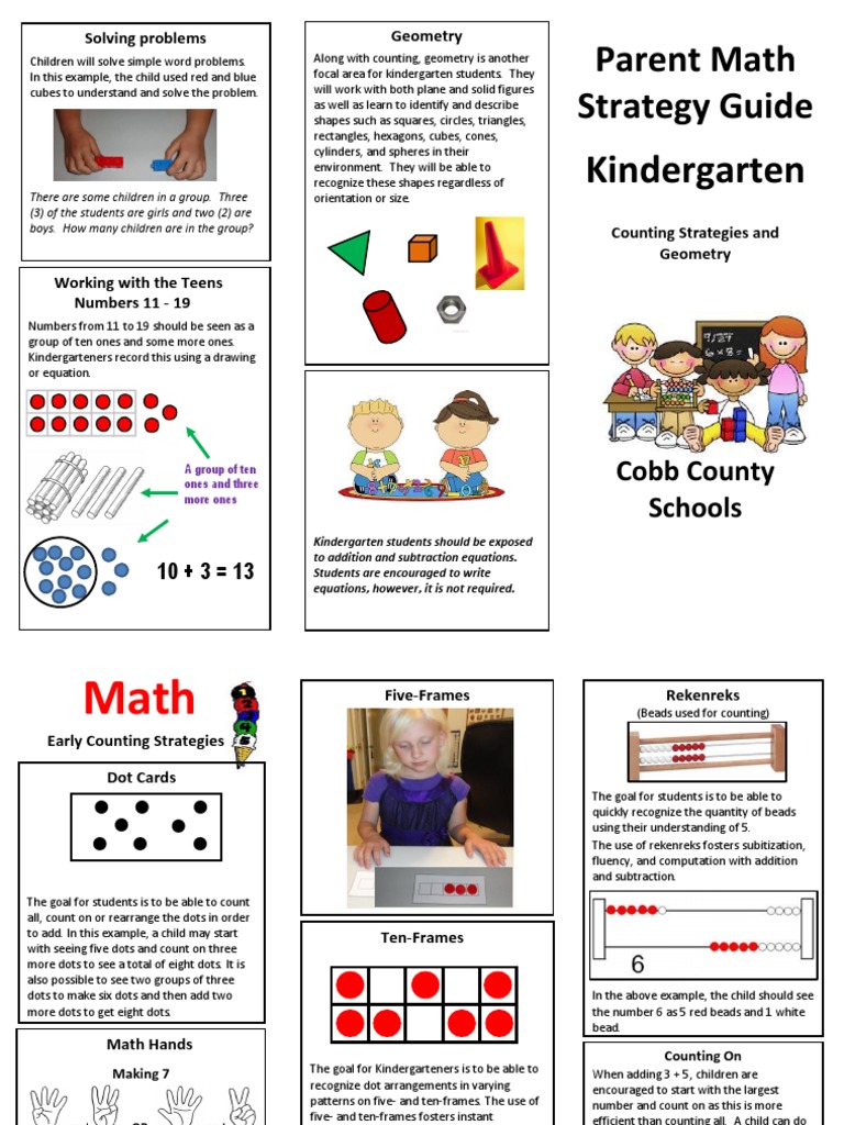 Kindergarten Guide | PDF | Area | Elementary Mathematics