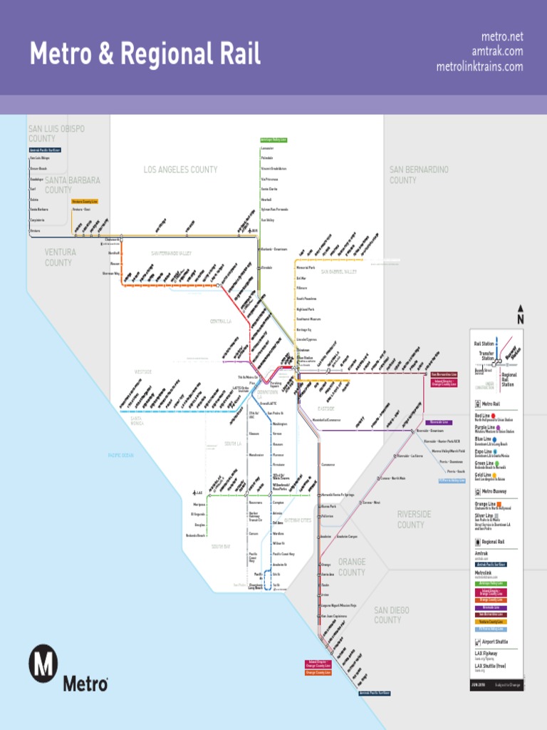 La Transit Map | PDF | Amtrak | Los Angeles