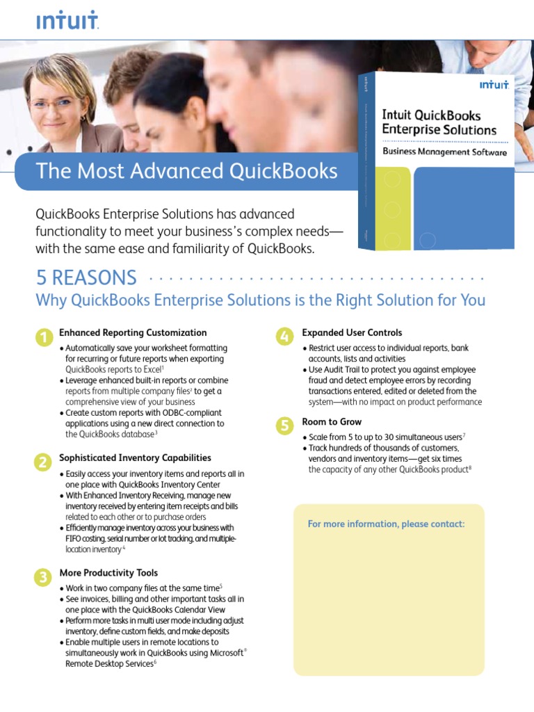 Quickbooks Enterprise Brochure | PDF | Quick Books | Remote Desktop ...