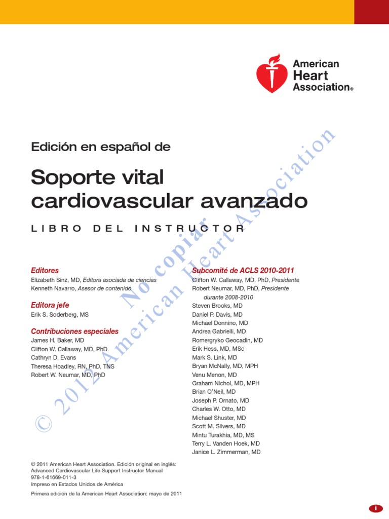 Acls Manual | PDF | Paro cardíaco | Reanimación cardiopulmonar