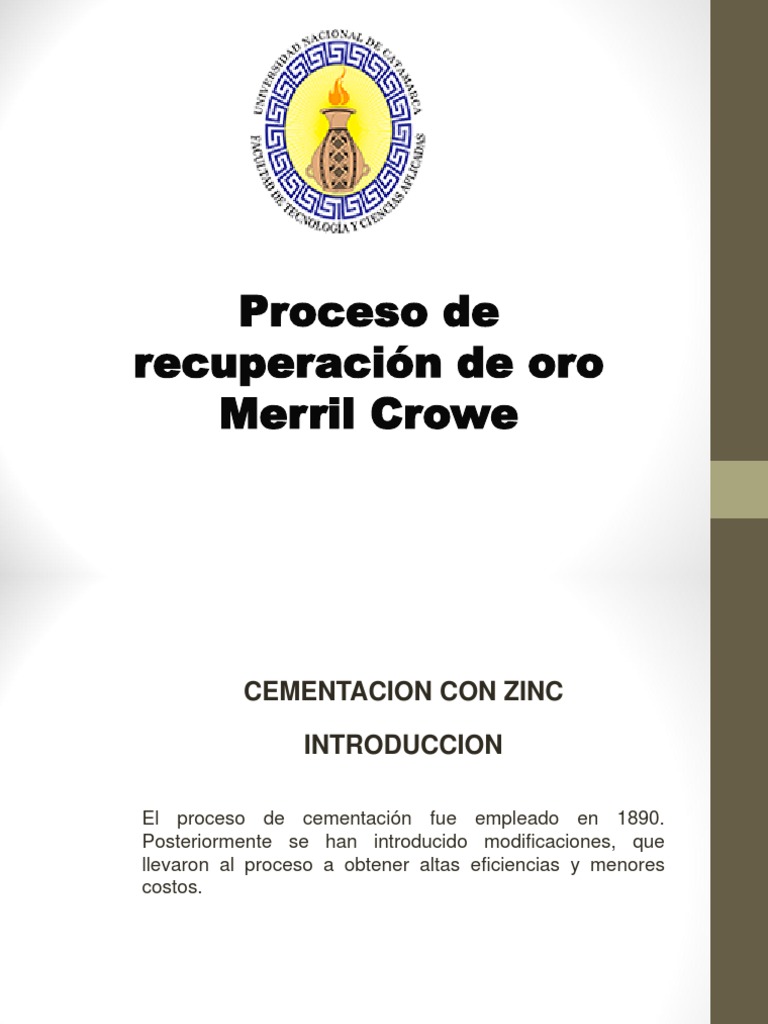 Merril Crowe | PDF | Cianuro | Zinc