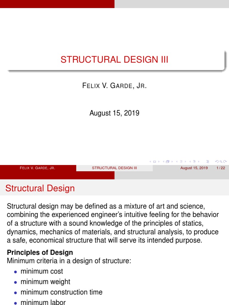 Structural Design Iii: F V. G, J | PDF | Structural Engineering | Fracture