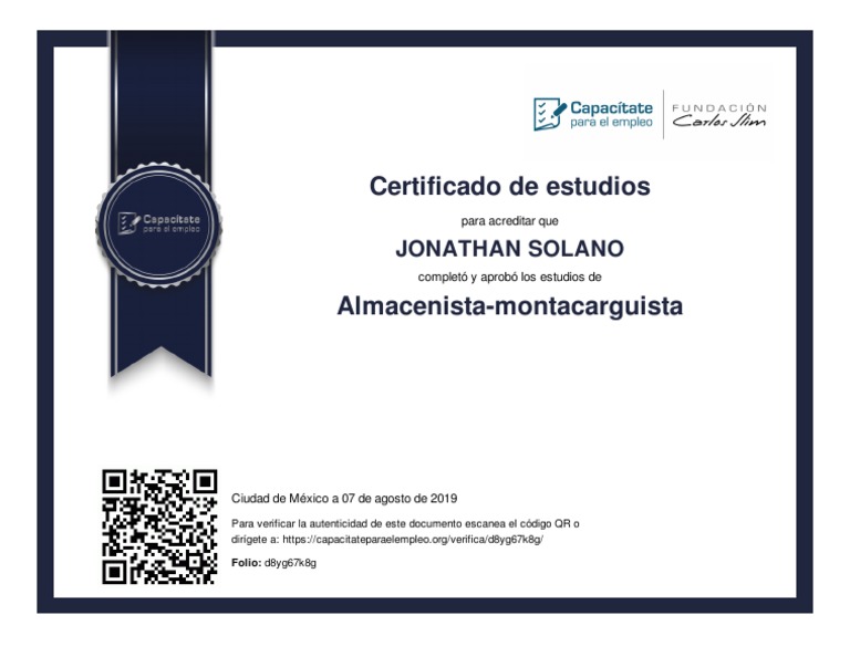 Certificado | PDF