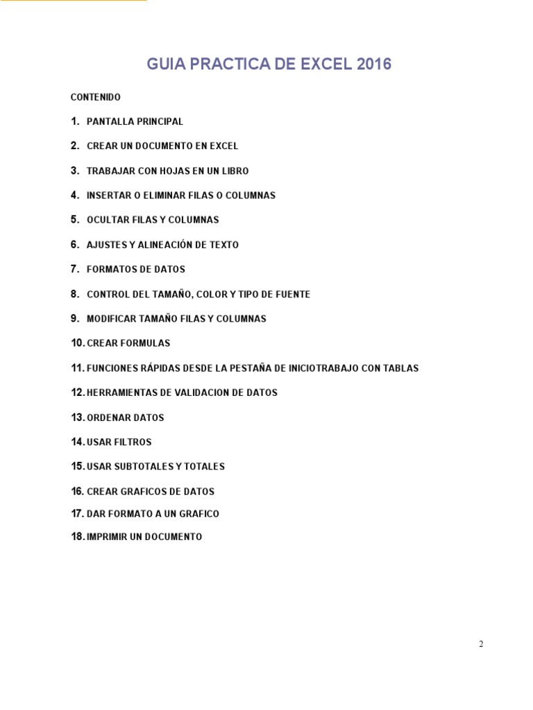 Guia Practica de Excel | PDF | Hoja de cálculo | Tabla (base de datos)
