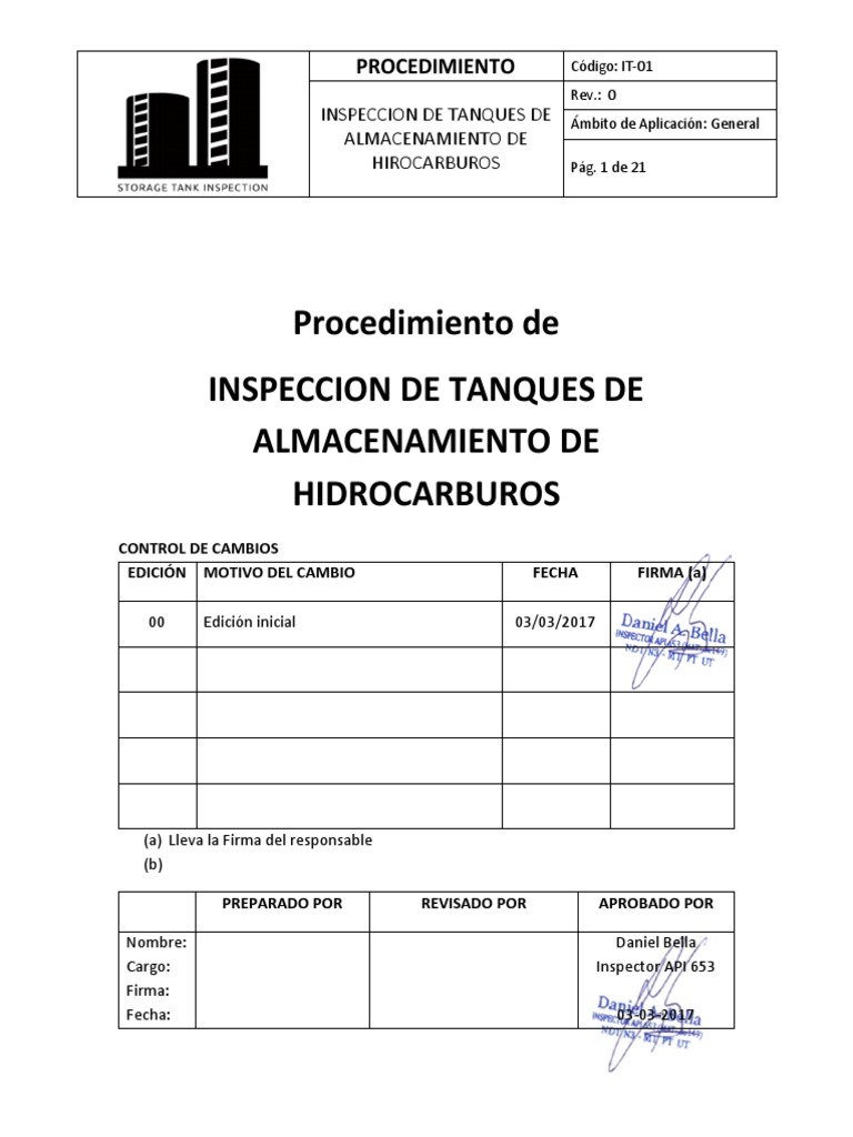 Inspeccion de Tanques API | PDF | Tanques | Corrosión
