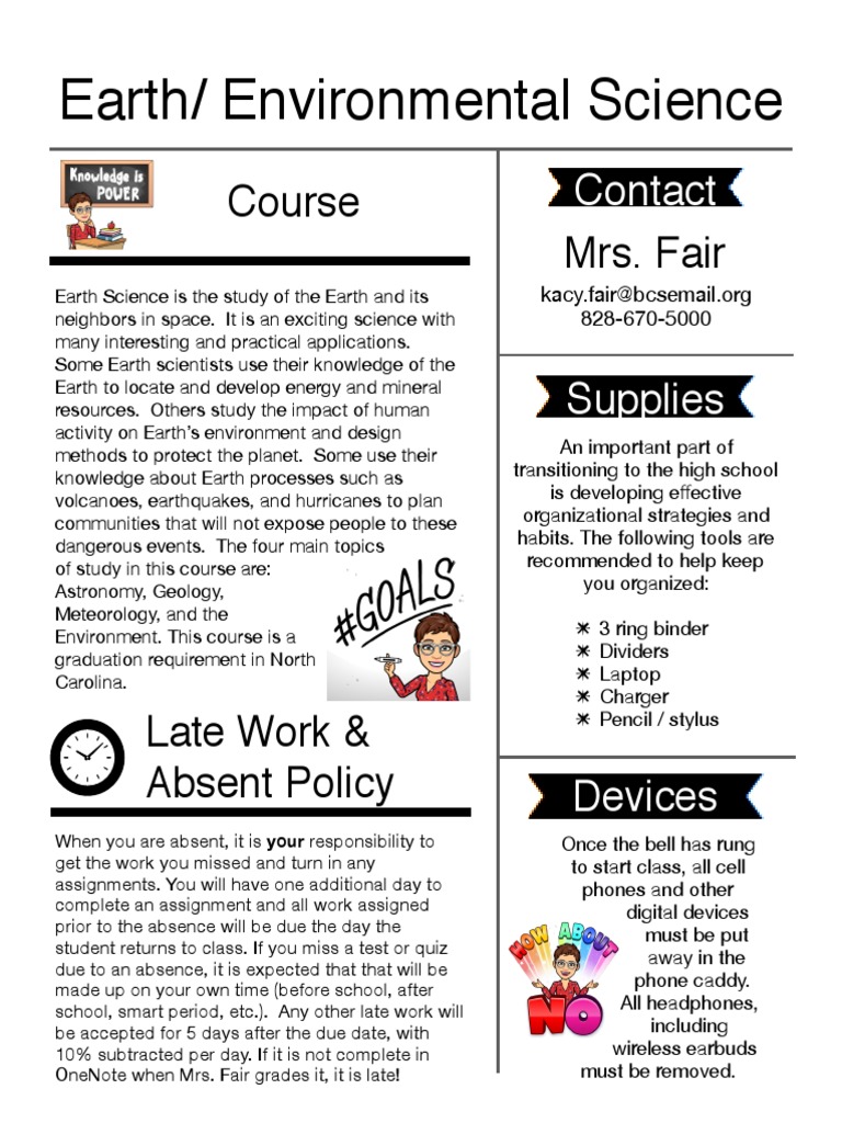 Earth Science Syllabus | PDF | Earth Sciences | Homework