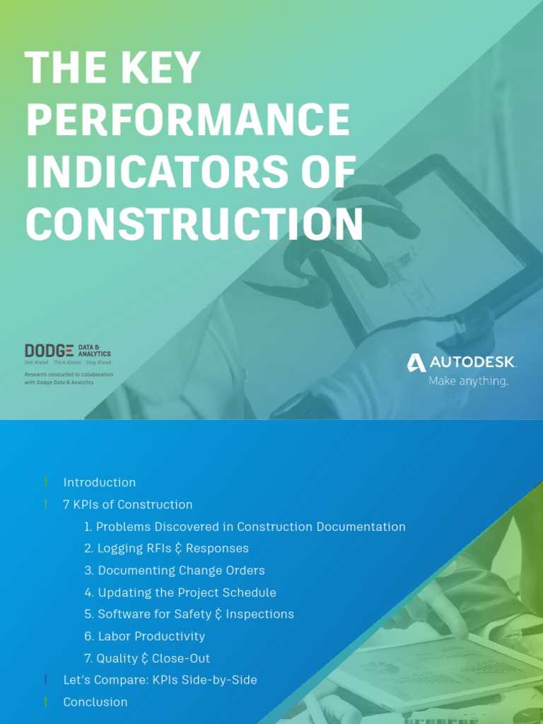 The Key Performance Indicators of Construction: See Ahead Think Ahead ...