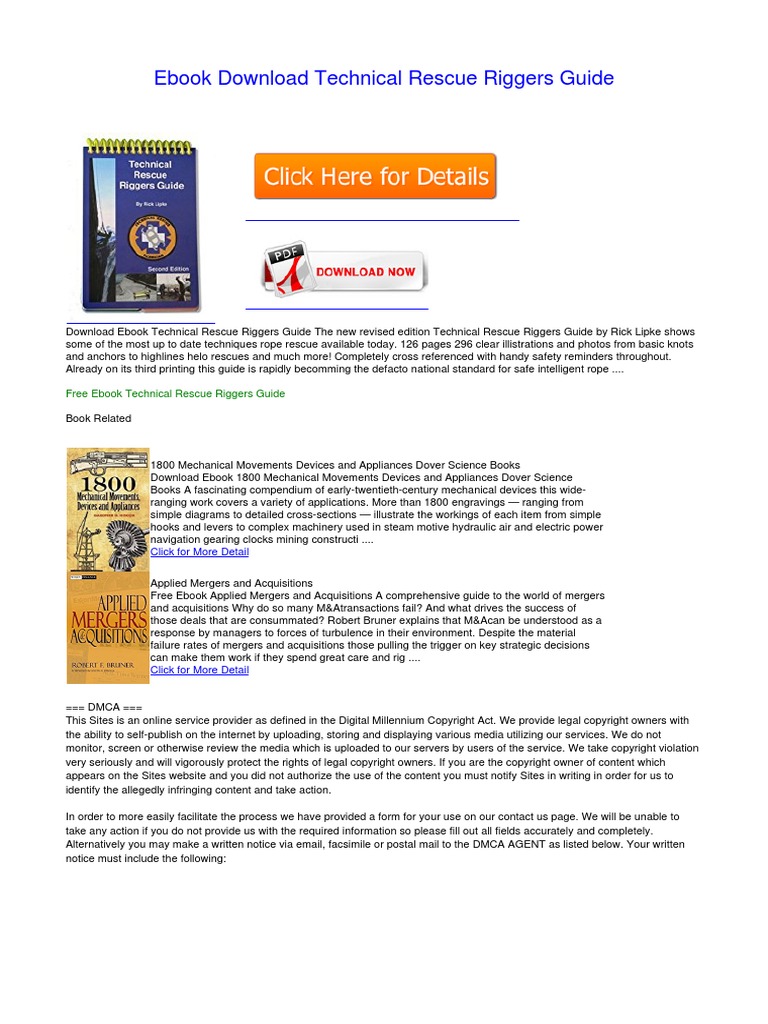 Technical Rescue Riggers Guide Jl5ijg0 | PDF | Copyright Infringement ...