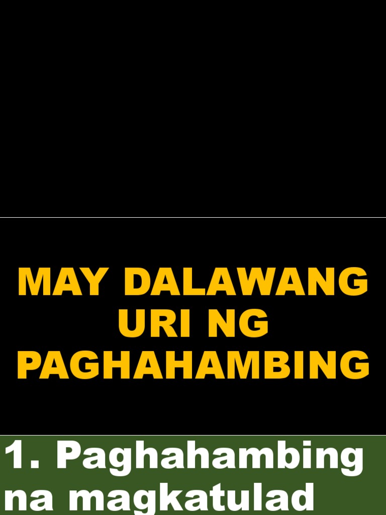 PAGHAHAMBING | PDF