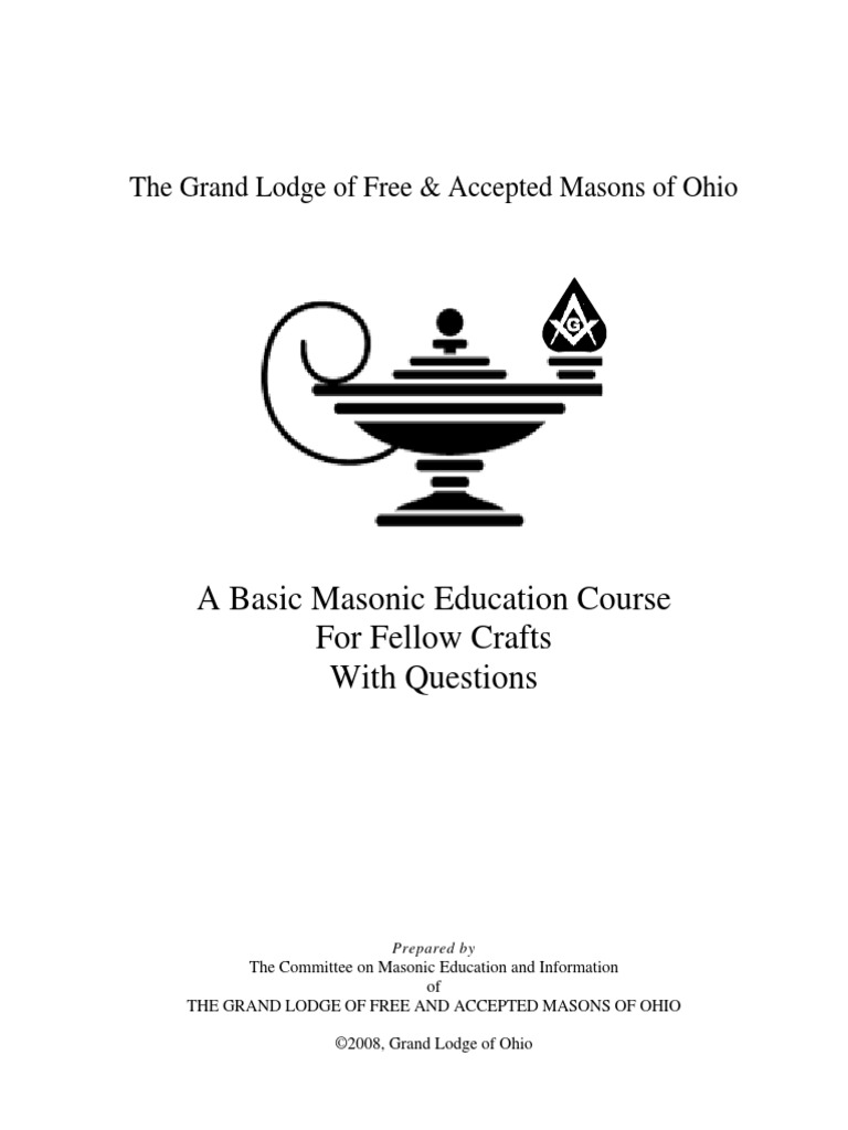 A Basic Masonic Education Course For Fellow Crafts With Questions | PDF ...