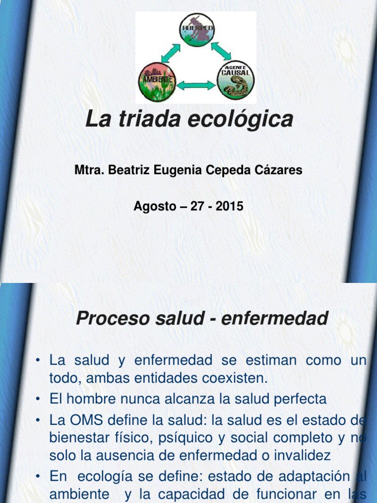 La Triada Ecológica | PDF | Infección | Especialidades Medicas