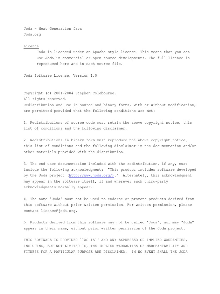 Joda - Next Generation Java | PDF