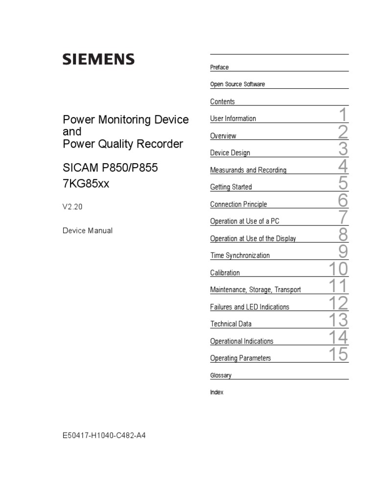 MAN SICAM P850 P855 7KG85xx V2.2 US | PDF | Alternating Current ...
