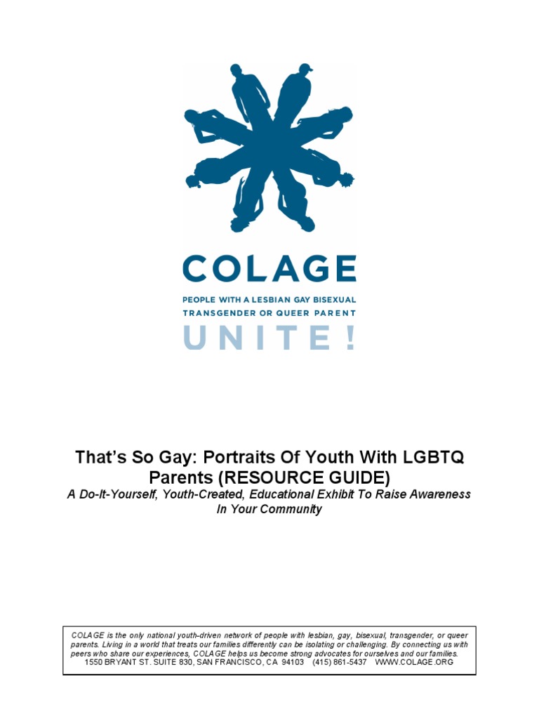 That's So Gay: Resource Guide | PDF | Lgbt Parenting | Lgbt