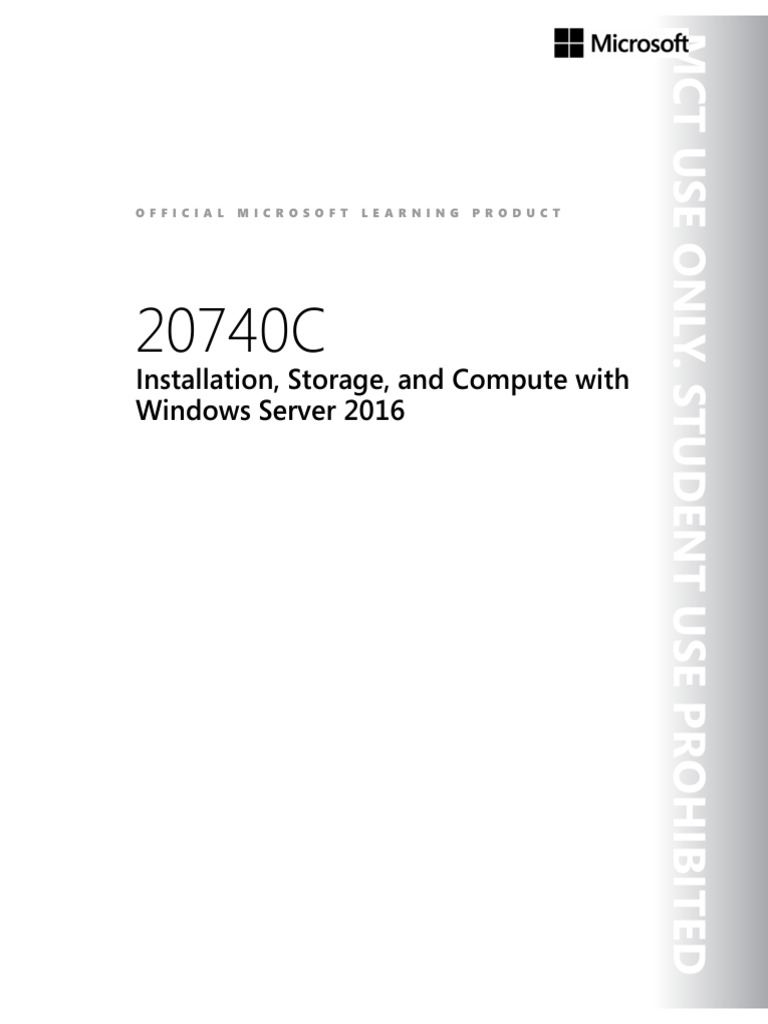 20740C ENU TrainerHandbook PDF | PDF | Hyper V | License