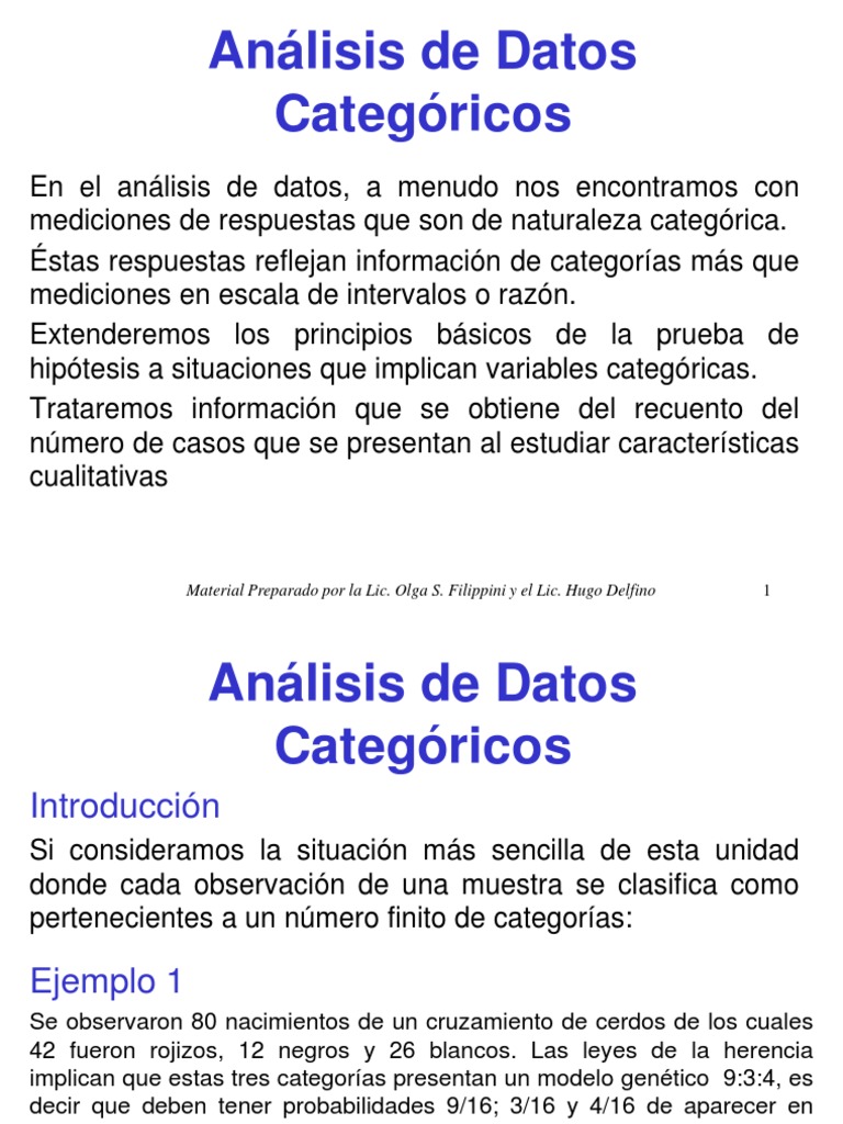 Analisis de Datos Categoricos PDF | PDF | Prueba de hipótesis ...