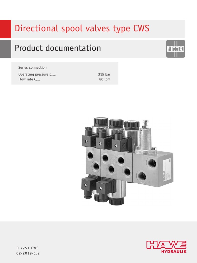 Directional Spool Valves Type CWS: Product Documentation | PDF | Valve ...