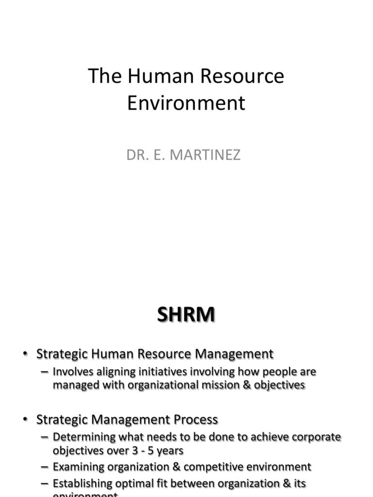 The Human Resource Environment | PDF | Human Resource Management ...