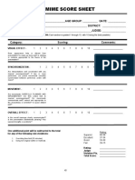 Judging Score Sheet Online Free | PDF