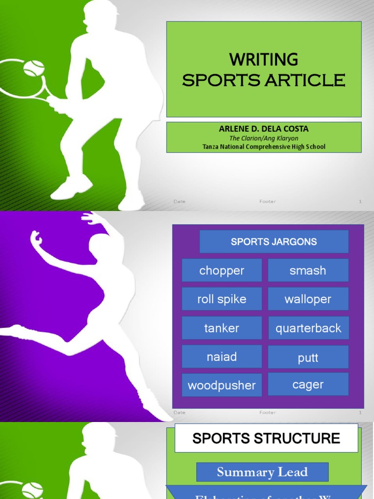 Writing Sports Article | PDF | Softball | Ball Games