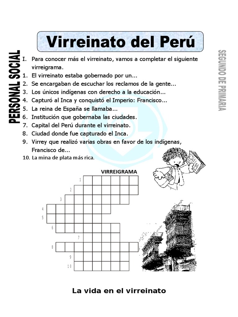 Ficha de Virreinato Del Peru para Segundo de Primaria | PDF