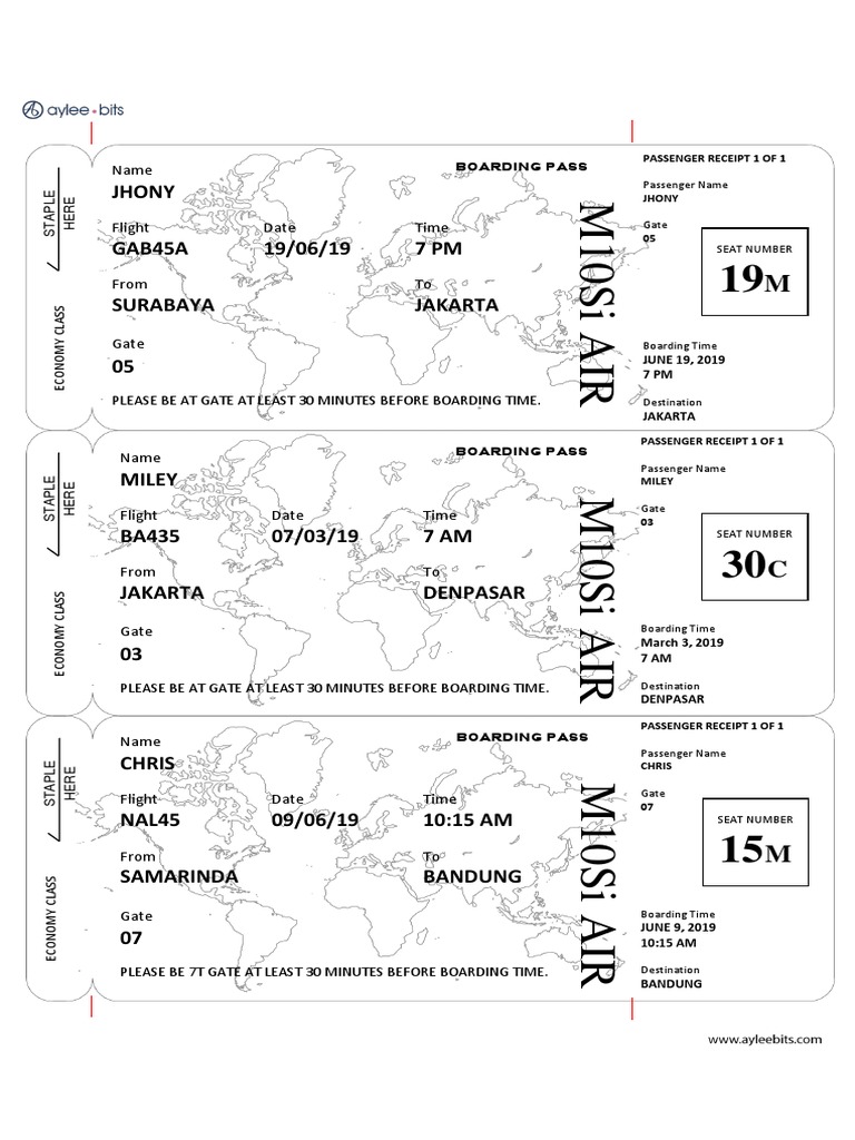 Boarding Pass Flashcard | PDF | Ephemera | Transport Companies