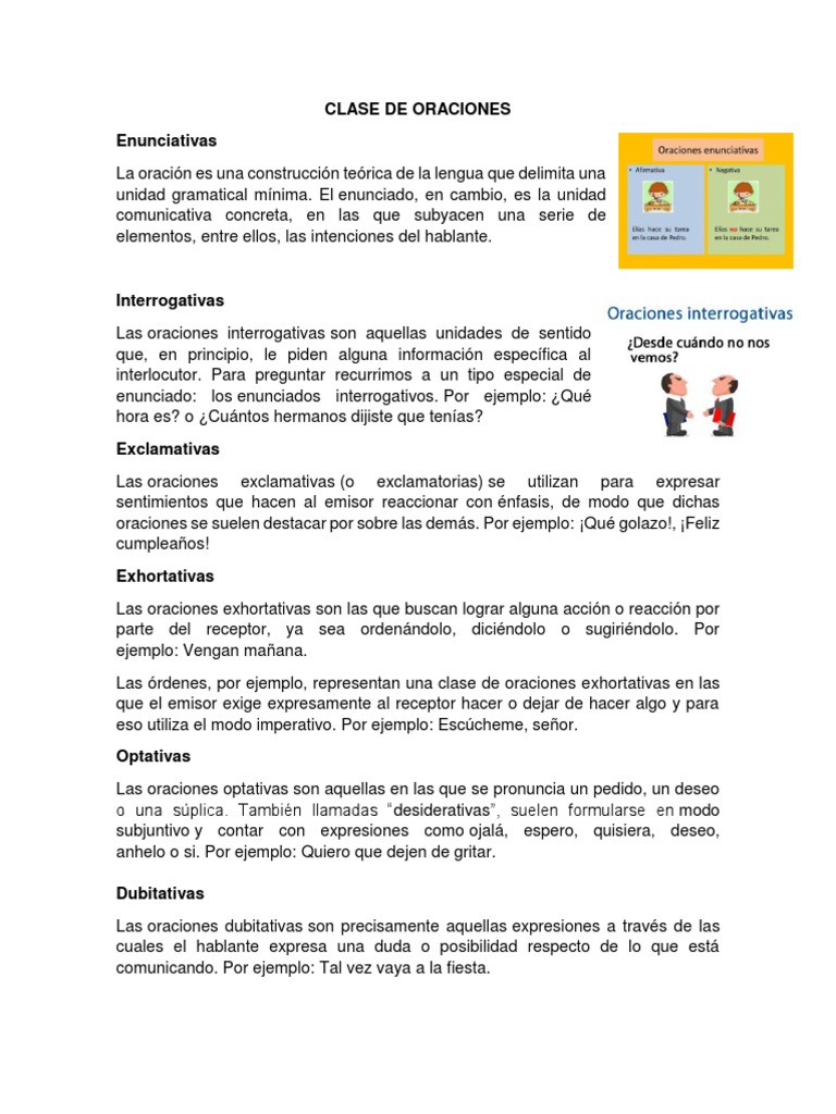 Ejemplos de oraciones exhortativas | PDF | Período moderno temprano ...