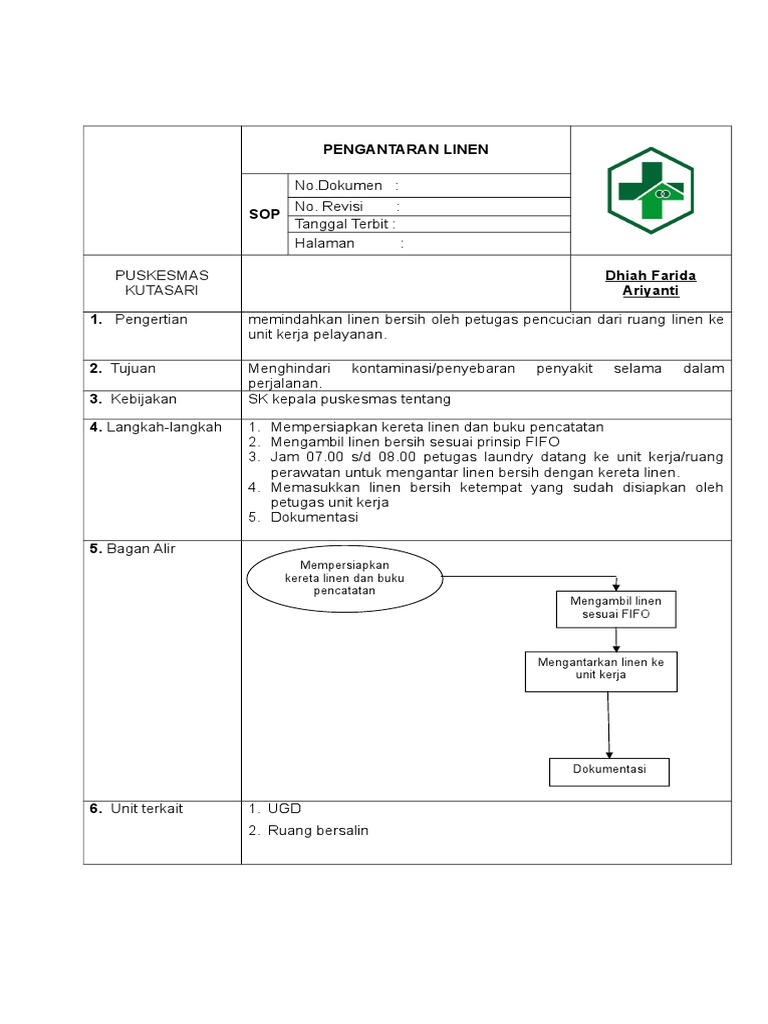 MENGATUR ALUR PENGANTARAN DAN PENGAMBILAN LINEN | PDF