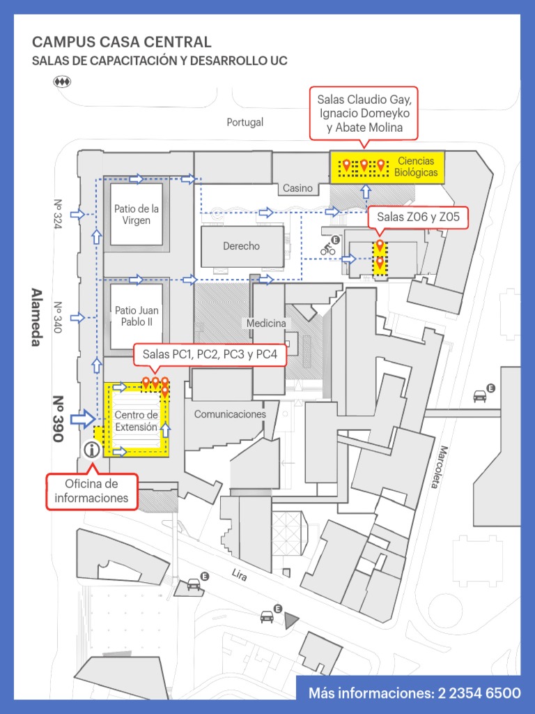 Mapa Salas Casa Central | PDF