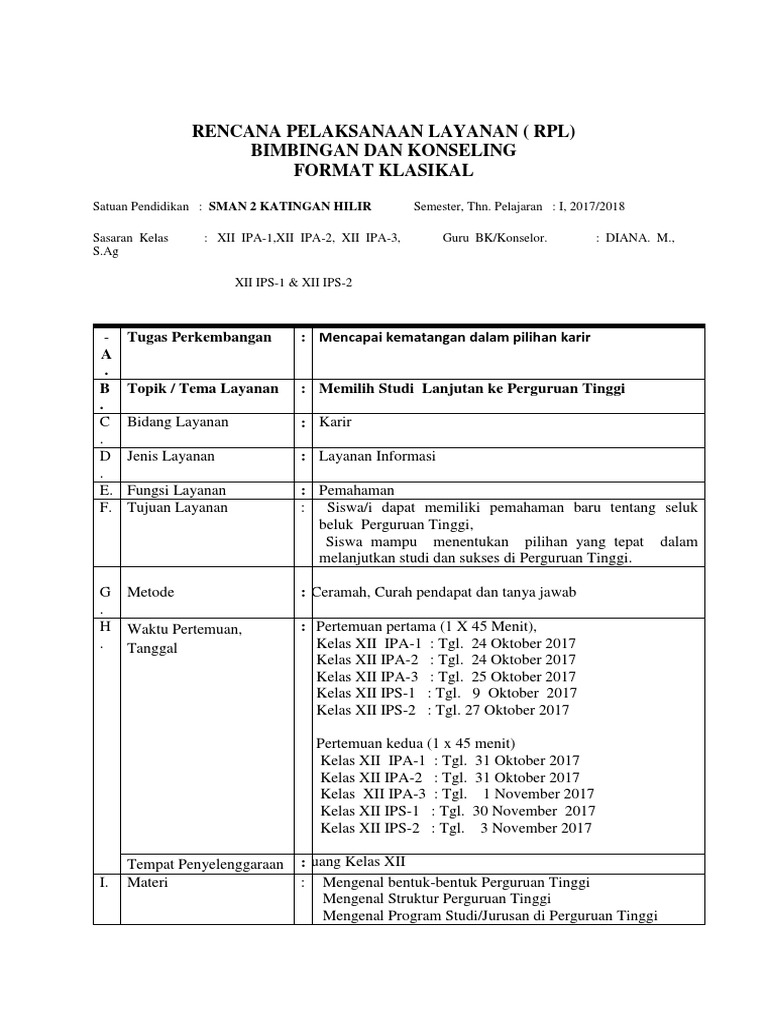 RPL BK | PDF | Karier & Perkembangan