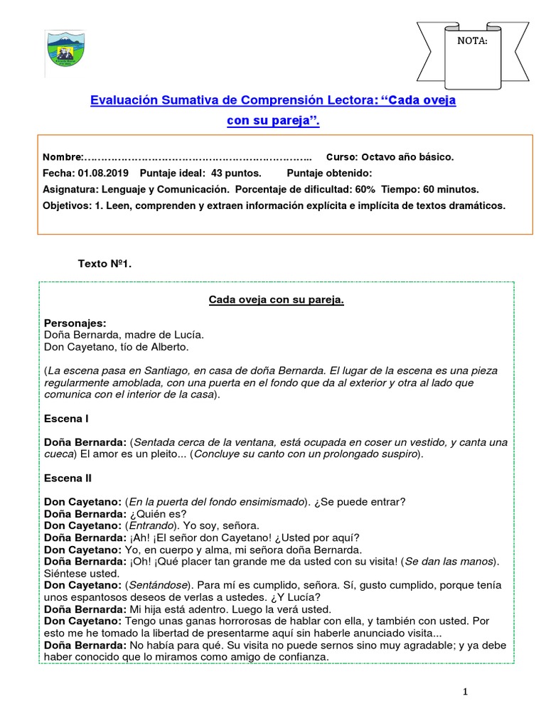 Cada Oveja Con Su Pareja | PDF