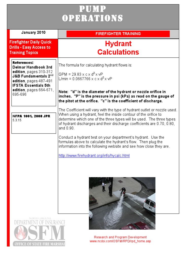 PUMP OPERATION - CALCULATION FIRE HYDRANT.pdf