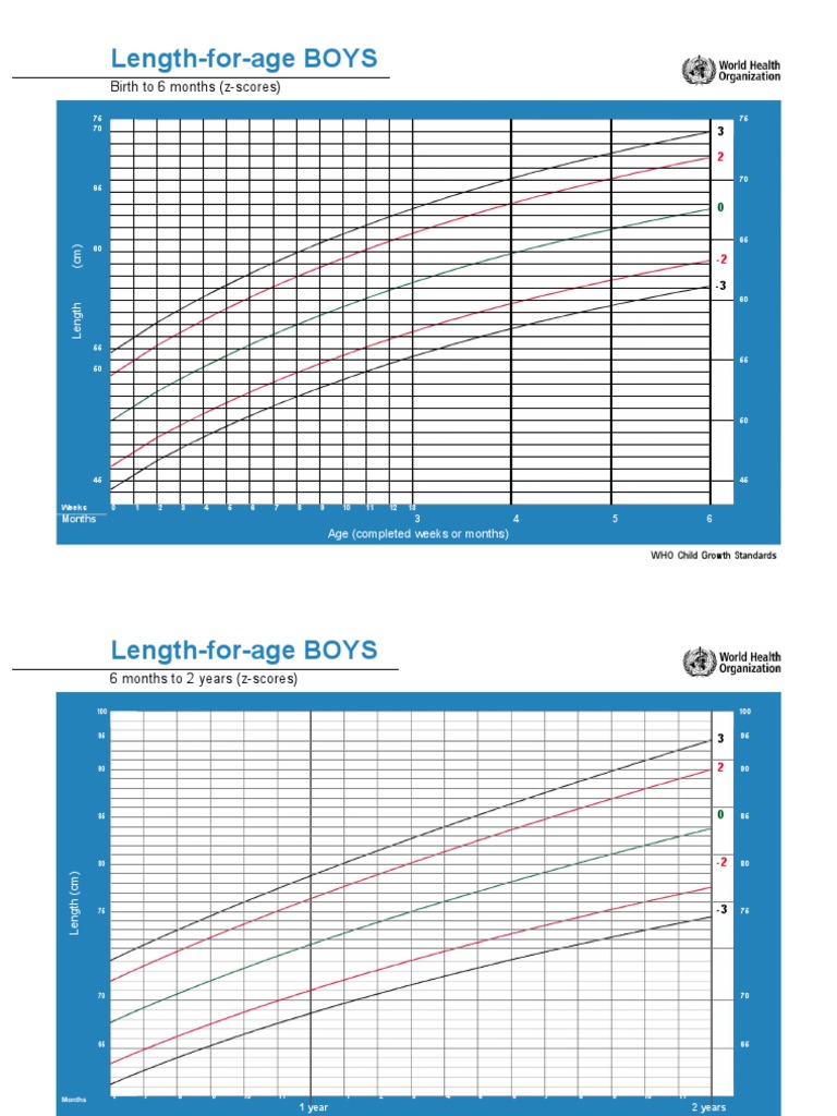 Growth Charts for Boys from Birth to 5 Years: Length/Height-for-Age ...