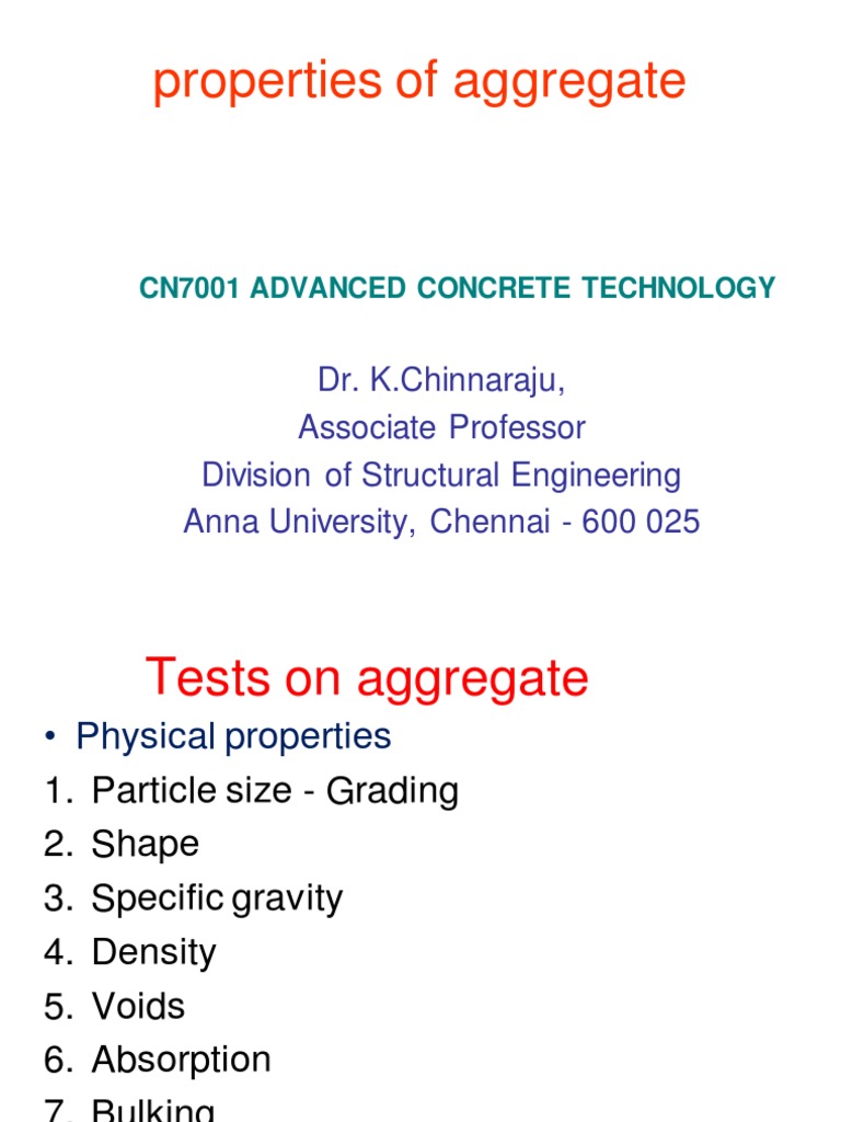 Tests On Aggregate | PDF | Building Engineering | Physical Sciences