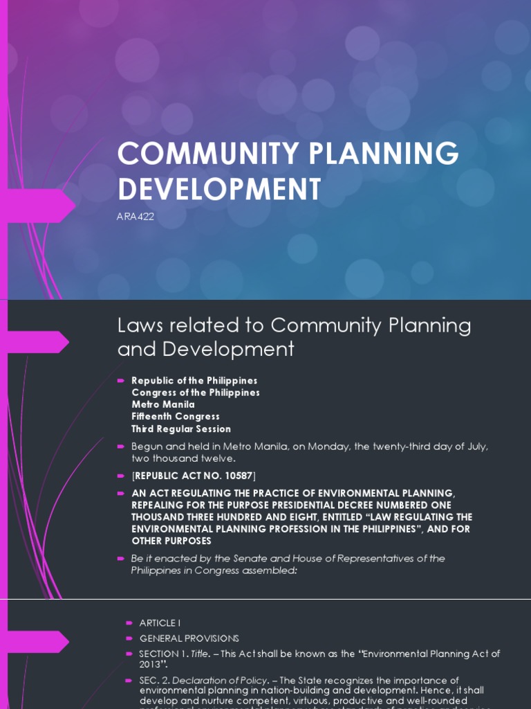 Community Planning Development | PDF | Licensure | Urban Planning