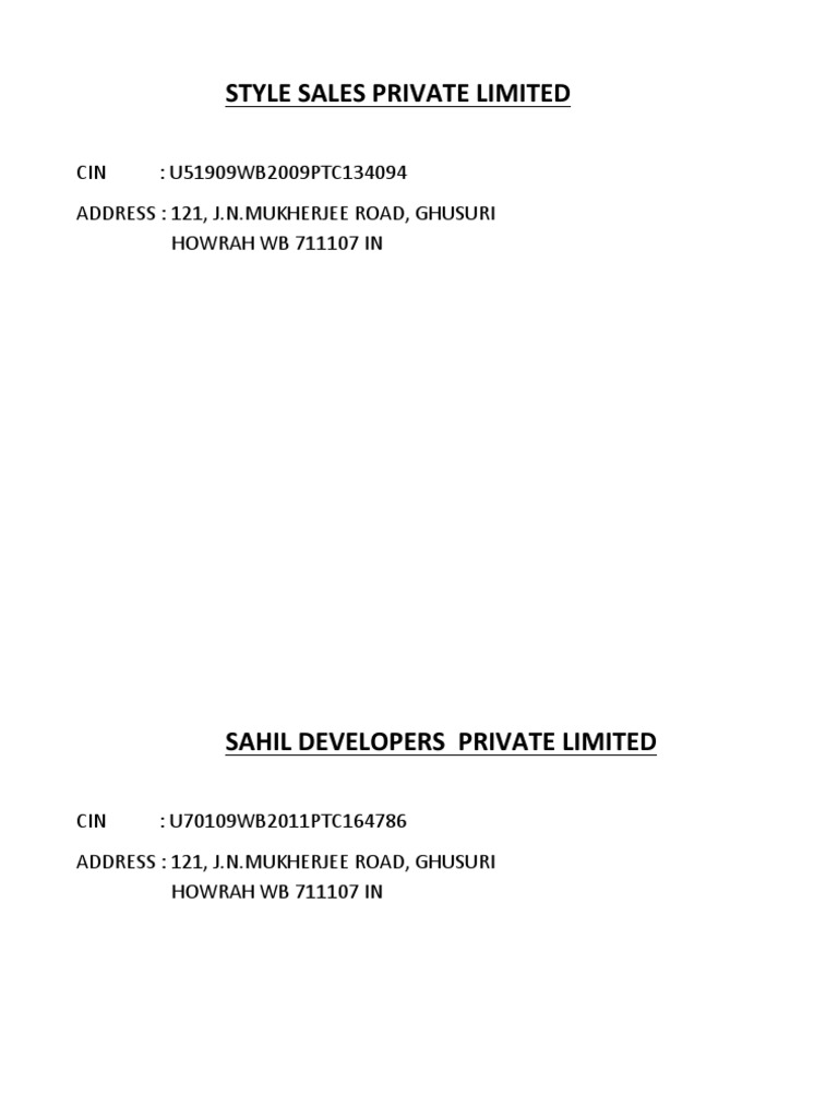 Style Sales Private Limited | PDF