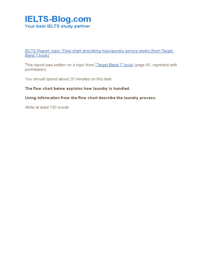 IELTS Flow Chart Report | PDF | Laundry | Linens