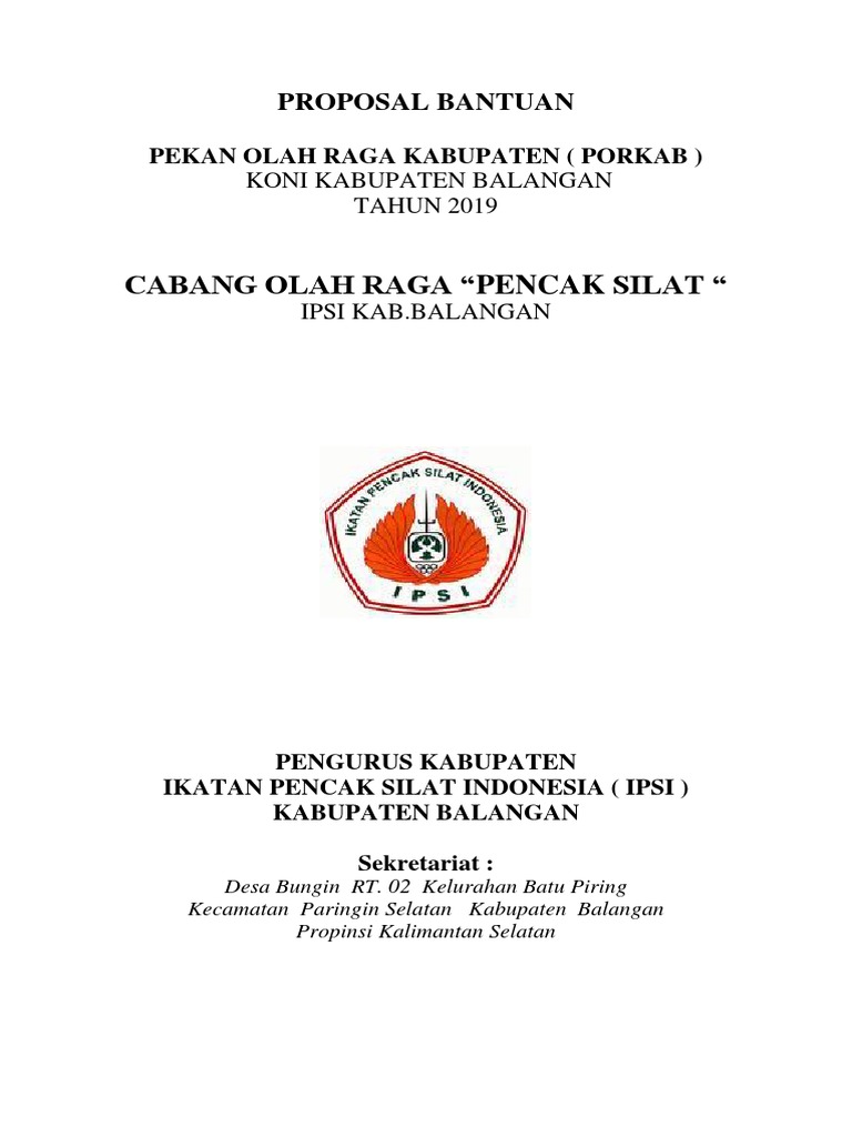 Proposal Porkab Balangan 2019 | PDF